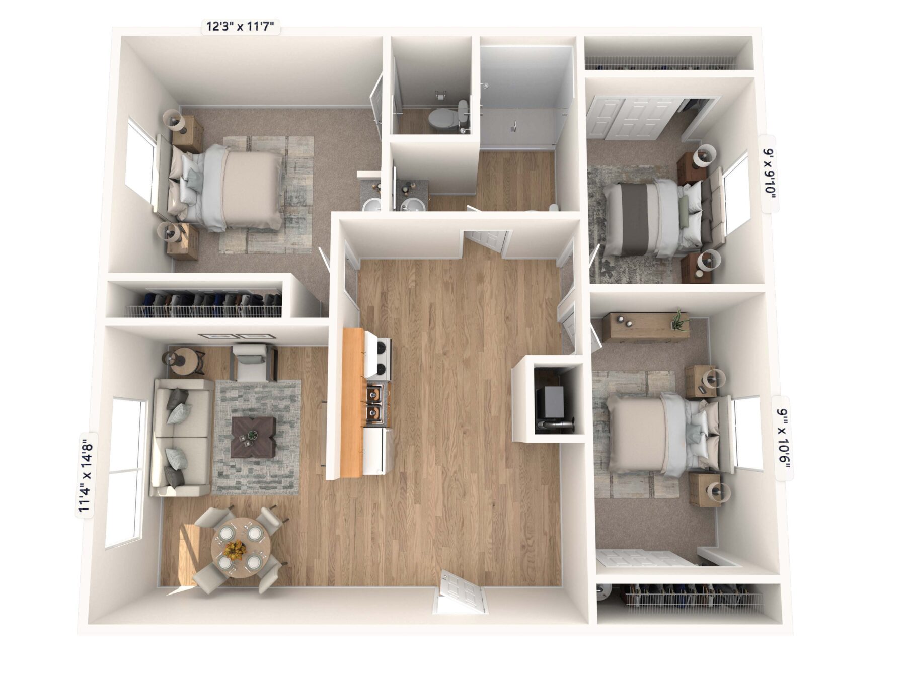 Floor Plans | 2 & 3 Bedroom Apartments for Rent in Salem, OR